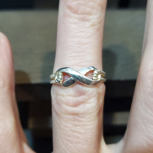Jewelry | Size 6 925 Sterling Silver Infinity Symbol Braided Accent ...
